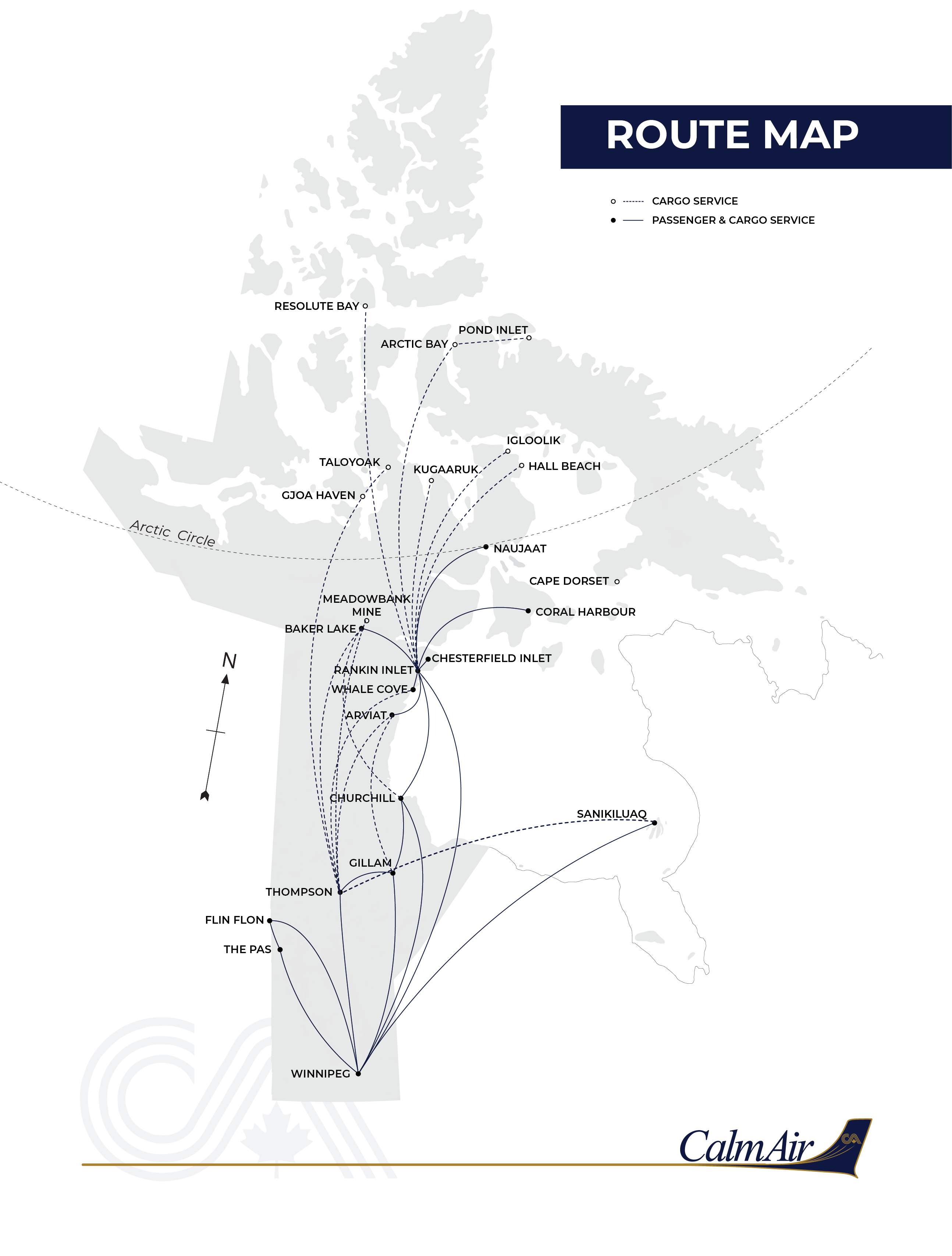 Route Map | Calm Air International LP